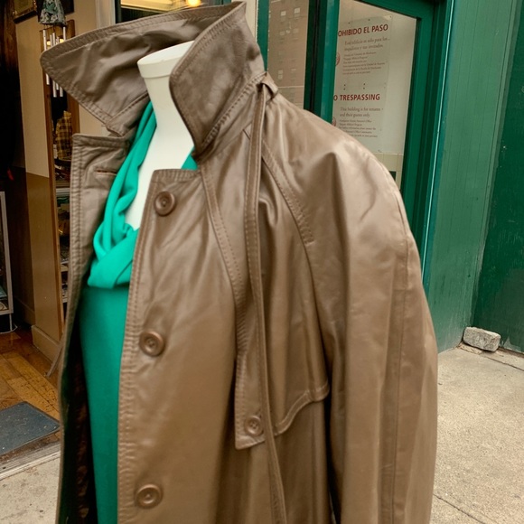 FTC | Jackets & Coats | Vintage 9670 Tfc Leather Trench Nwt | Poshmark